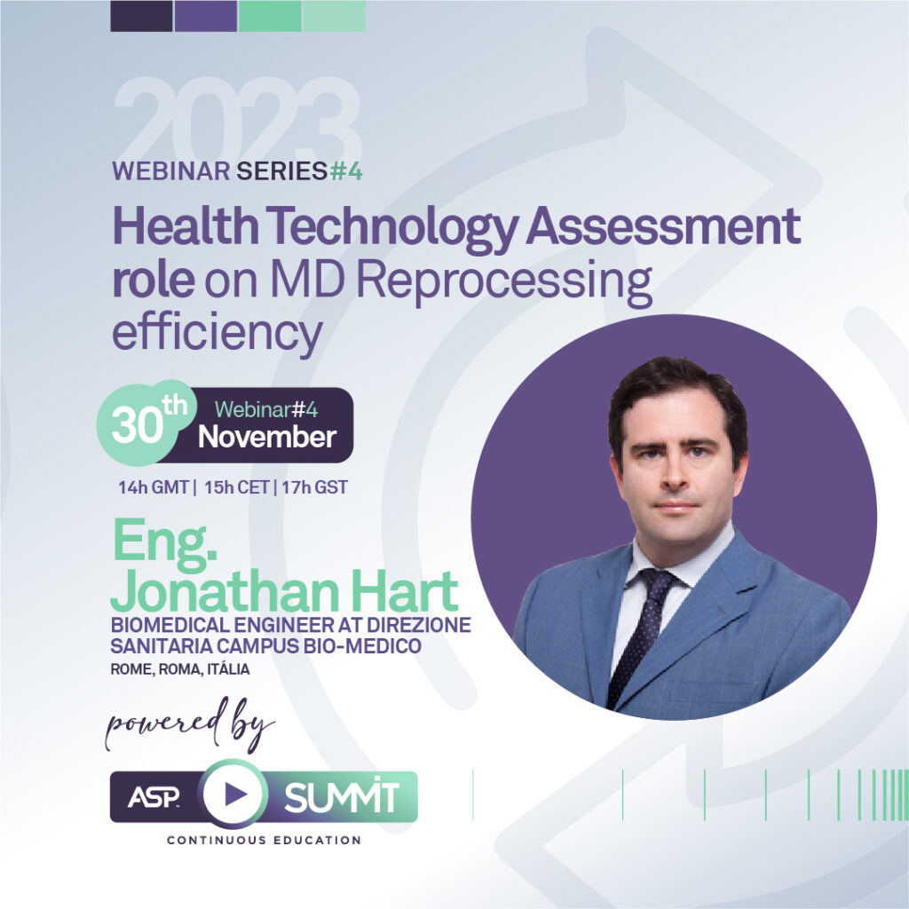 Health Technology Assessment role on MD Reprocessing efficiency - ASP ...